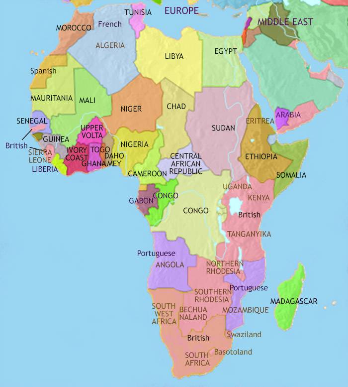 1914 Africa Map