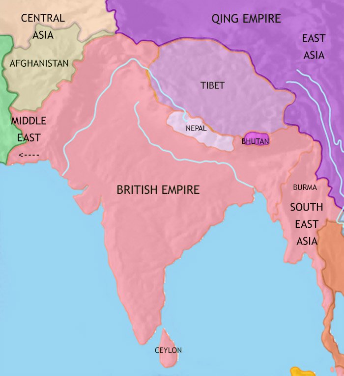 Map of India and South Asia in 30 BCE: Powerful Regional Kingdoms ...
