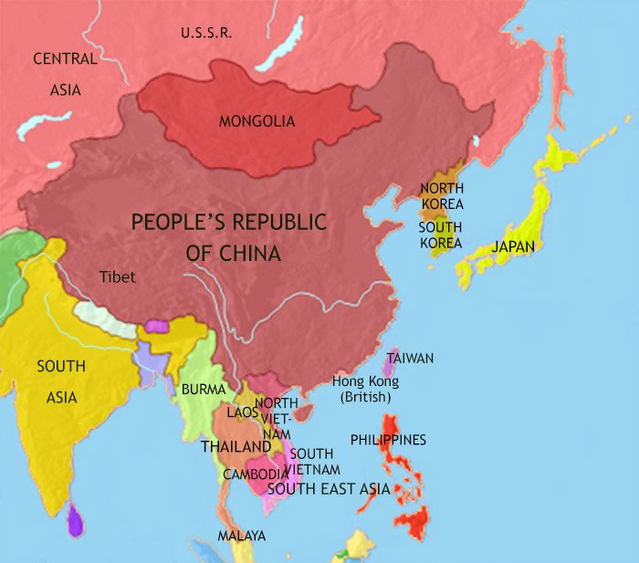 Map of the World, 1960: World War II and Cold War History | TimeMaps