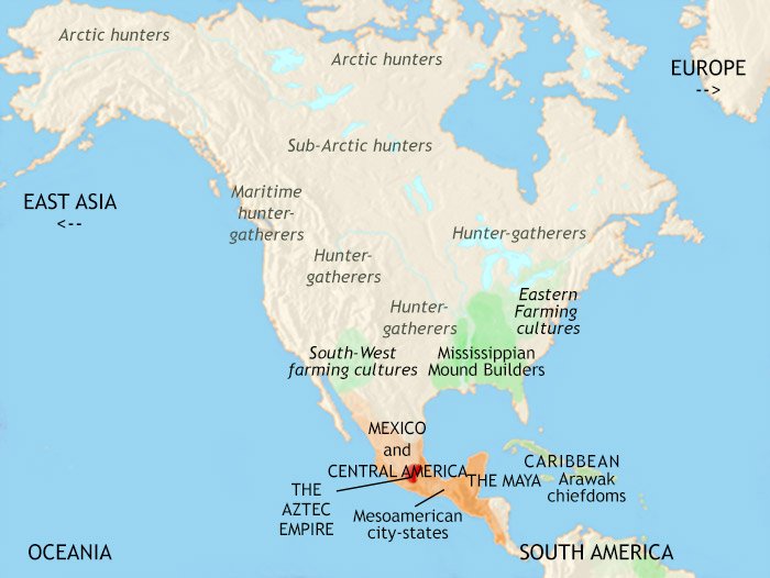 Map of North America in 1500 BCE | TimeMaps