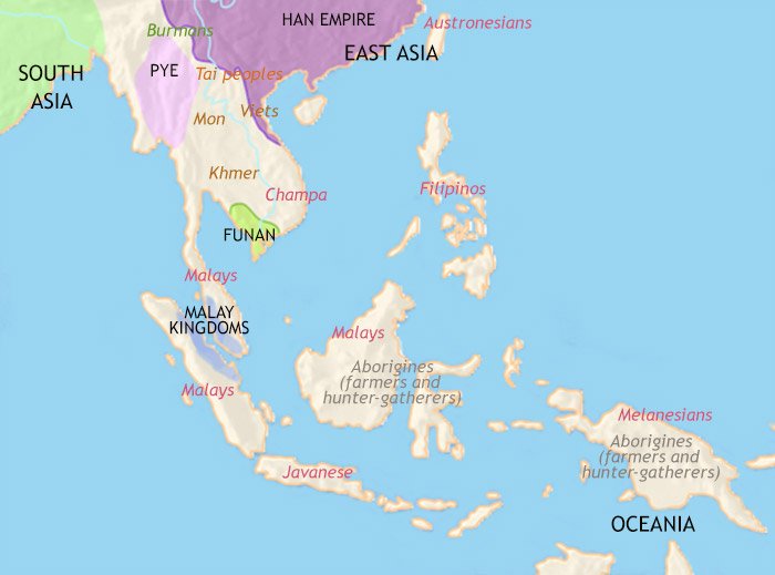 Map of South East Asia in 200 CE: Influences from India | TimeMaps