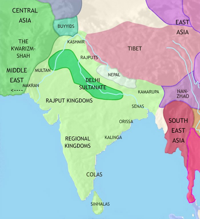 Map of India and South Asia, 1914: The British Raj | TimeMaps