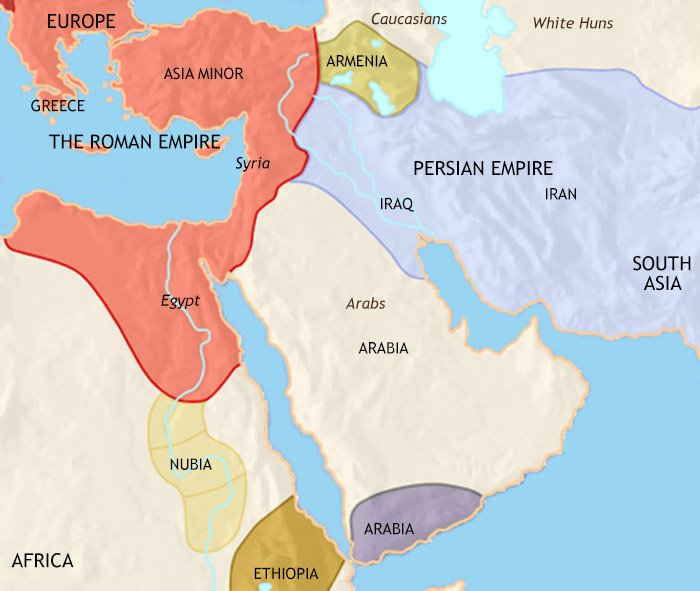 Map of the World, 500 CE: History in the Late Ancient World | TimeMaps